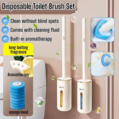 Household disposable toilet brush set special decontaminatio