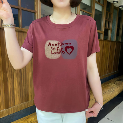 无注册商标夏季新款圆领短袖T恤