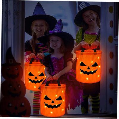 Halloween Glowing Candy Bag Pumpkin Bags Trick Or Treat Bags