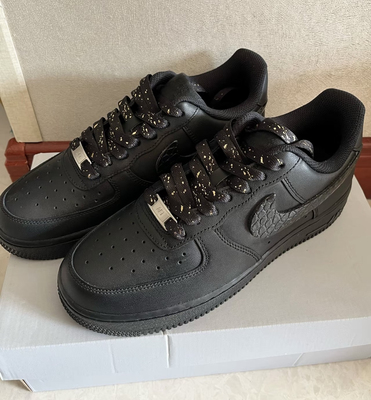 适配NikeAirForce1Low低帮板鞋空军一号黑武士烫金色泼墨af1鞋带