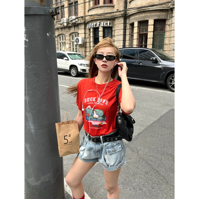 林诗琦NICKIDAILY卡通印花短袖女