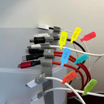 5-100PCS Cable Label Writable Colored Cable Identification S