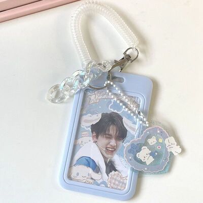 Kpop Photocard Holder Photo Display Holder With Love Keychai