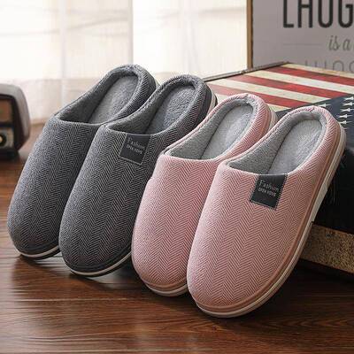 Bedroom Soft Warm Slippers For Women men winter Lady拖鞋