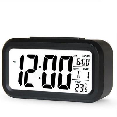 Digital Alarm LED Clock闹钟snooze Control Backlight Calendar