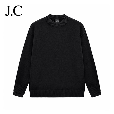 J.C/简裁假两件660克男士针织衫