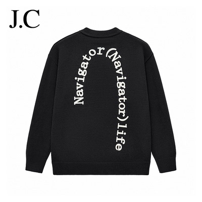 J.C美式毛衣圆领套头730克