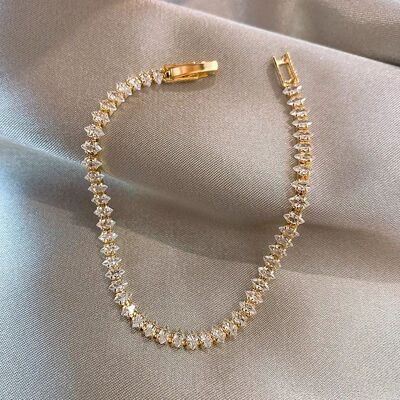 Roman Crystal Geometric Chain Bracelets for Women Trendy