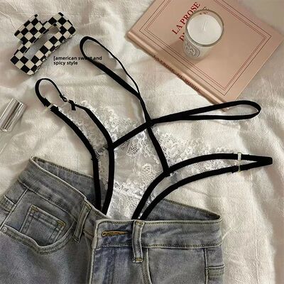 Pure Desire French Aesthetic Lace Panties Underwear Tight