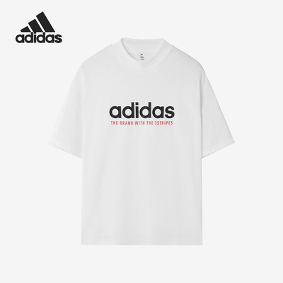 Adidas/阿迪达斯官方正品2025男士圆领套头透气耐穿短袖KG8941