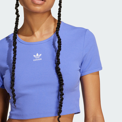 Adidas/阿迪达斯官方正品三叶草女士短款修身运动休闲短袖IY9668