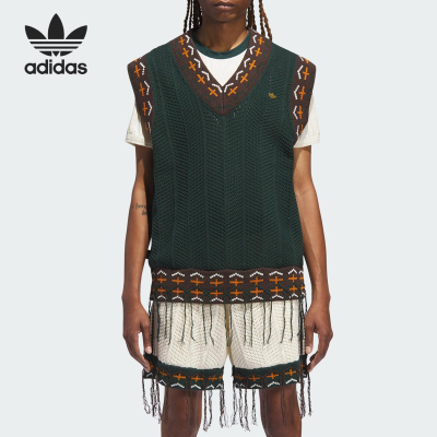 Adidas/阿迪达斯官方正品三叶草男女复古针织潮流背心马甲JP1606