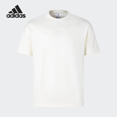 Adidas/阿迪达斯正品新款男士运动休闲透气简约短袖JY8566