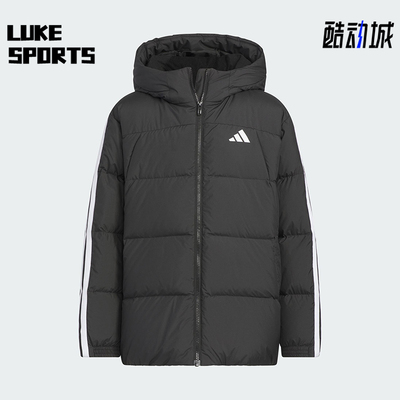 Adidas/阿迪达斯正品2025秋冬款儿童休闲连帽保暖羽绒服KC5928
