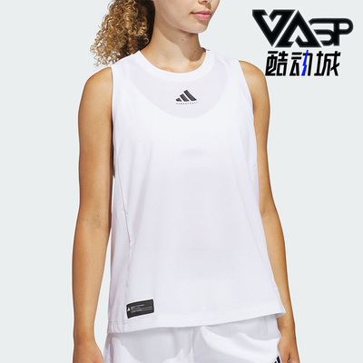 Adidas/阿迪达斯正品夏季女士透气梭织训练篮球运动背心T恤KA9345