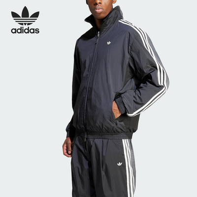 Adidas/阿迪达斯正品三叶草男士经典条纹立领夹克外套KA3806
