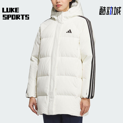 Adidas/阿迪达斯正品W 3S MID D JKT女士连帽保暖羽绒服KC2485