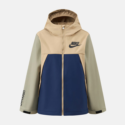 Nike/耐克正品新款儿童卡其蓝色运动休闲连帽夹克IO6149-247