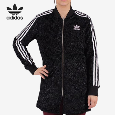 Adidas/阿迪达斯官方正品三叶草女士宽松时尚经典夹克外套AY6598