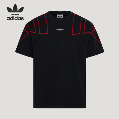Adidas/阿迪达斯正品三叶草男士运动复古时尚短袖T恤KG6326