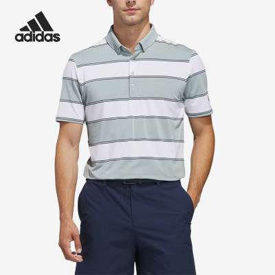 Adidas/阿迪达斯官方正品Performance新款男浅绿白色Polo衫JZ0478