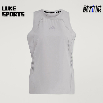 Adidas/阿迪达斯正品女士吸湿排汗透气跑步背心T恤KQ8645