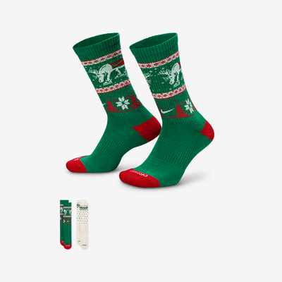 Nike/耐克正品Everyday Plus男女中筒经典运动袜两双装HV6939-901