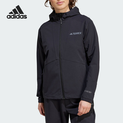 Adidas/阿迪达斯官方正品新款女士梭织透气运动夹克外套JI8283