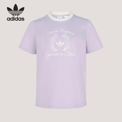 Adidas/阿迪达斯官方正品三叶草女士亲肤运动日常透气T恤KY5735