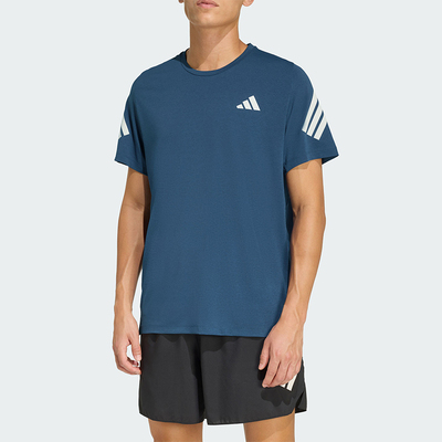Adidas/阿迪达斯正品2026男士圆领舒适经典跑步运动短袖T恤JZ7692