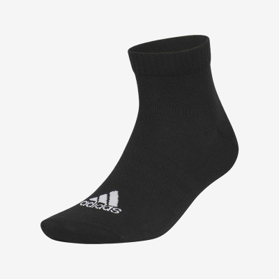 Adidas/阿迪达斯正品Logo短袜新款男女黑色经典休闲运动袜JN4514