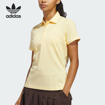 Adidas/阿迪达斯官方正品三叶草女士针织运动高尔夫POLO衫KB8599
