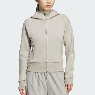 Adidas/阿迪达斯正品FUTURE STYLE女士休闲连帽针织外套KC2715