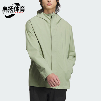 阿迪达斯男士防风连帽冲锋衣