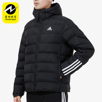 阿迪达斯男士训练拉链经典棉服