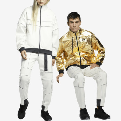 Nike耐克正品金属联名男女正反两穿3M反光长袖夹克AQ9228-030
