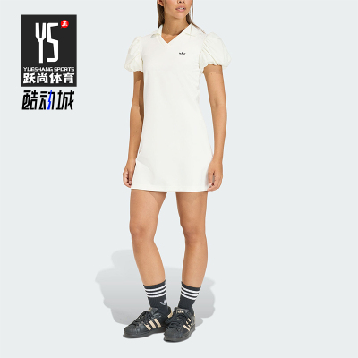 Adidas/阿迪达斯正品三叶草女士经典运动风泡泡袖连衣裙KE3437