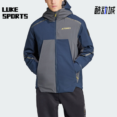 阿迪达斯男士双面穿鹅绒服