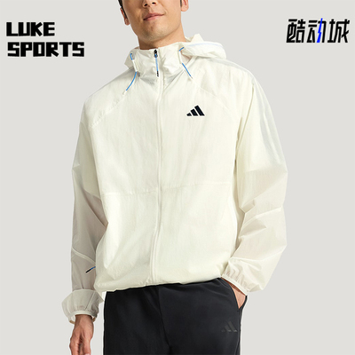 Adidas/阿迪达斯正品夏季男士连帽凉感运动防晒梭织外套KR2513