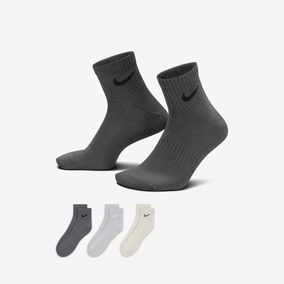 Nike/耐克正品2026年男女同款针织透气运动袜三双装SX7677-991