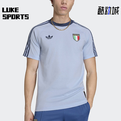 Adidas/阿迪达斯正品三叶草男士轻盈圆领足球训练短袖T恤JY9624