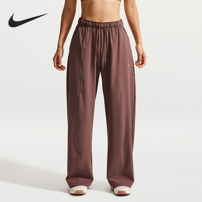 Nike/耐克正品One Dri-FIT 女士梭织阔腿系带长裤IQ0343-502