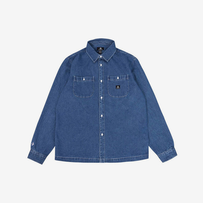 Converse/匡威正品FW23男子复古休闲牛仔长袖衬衫10026570-A01