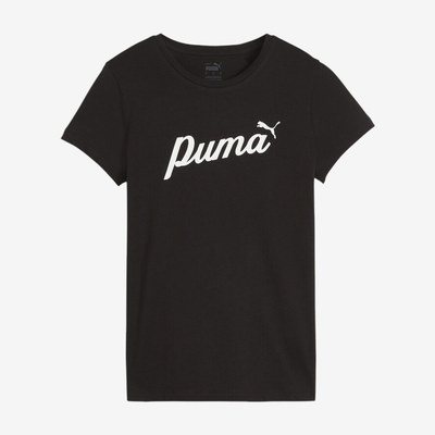 Puma彪马正品ESS+Script女字母短袖圆领修身透气运动T恤679315-01