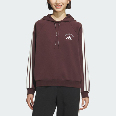 Adidas/阿迪达斯正品2025秋季款女士日常连帽套头耐穿卫衣KC0033