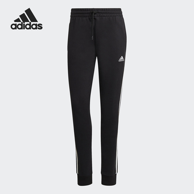 Adidas/阿迪达斯正品CUFF女士运动侧面三条纹针织长裤IC8770