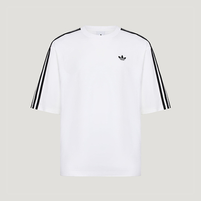 Adidas/阿迪达斯正品三叶草男士日常经典宽松条纹你针织T恤KG6332