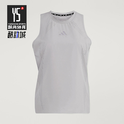 Adidas/阿迪达斯正品女士吸湿排汗透气跑步背心T恤KQ8645