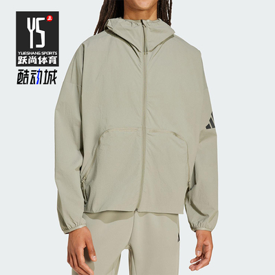Adidas/阿迪达斯正品MYSHELTER男士运动宽松连帽休闲外套JW3631