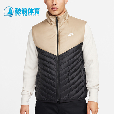 Nike/耐克正品Therma-FIT 男士运动拼接保暖立领棉马甲FB8202-010